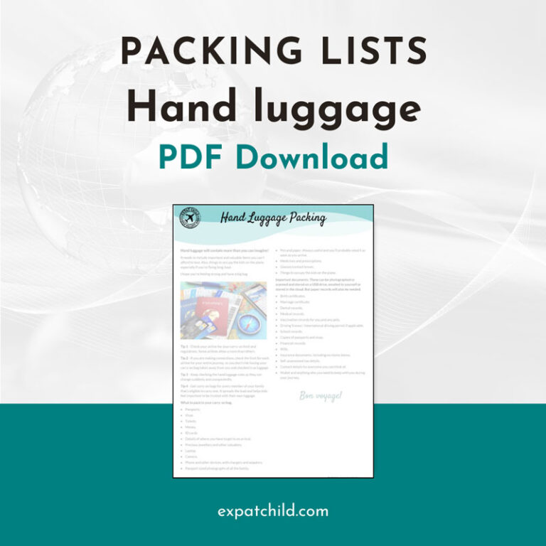 Hand luggage packing list